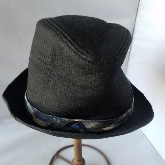 Pamoa | Accessories | Pamoa Black Fedora Hat Plaid Ribbon Cotton | Poshmark